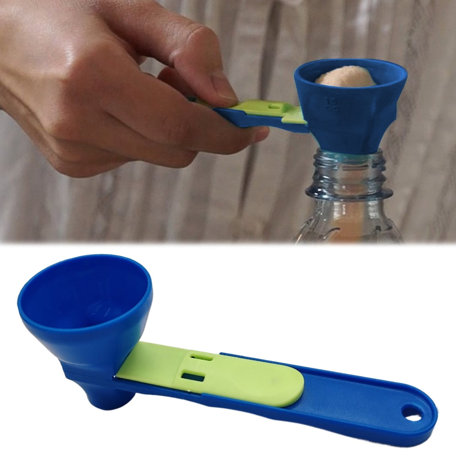 Protein Powder Sliding Spoon Coffee Leak Proof Spoon 2 Blue And Green ...