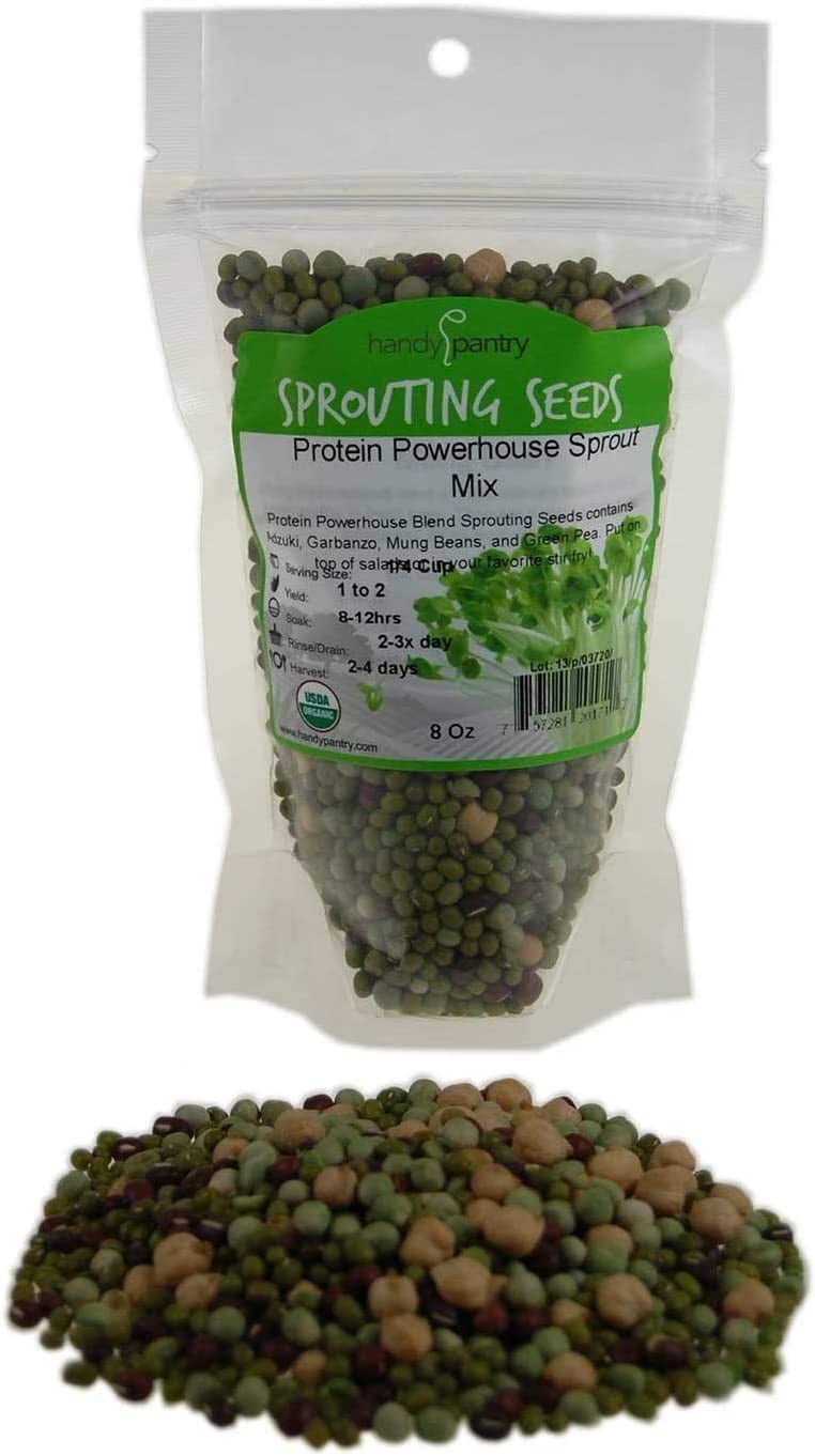 Protein Powerhouse Sprouting Seed Mix: 1 Lb - Organic, Non-GMO ...