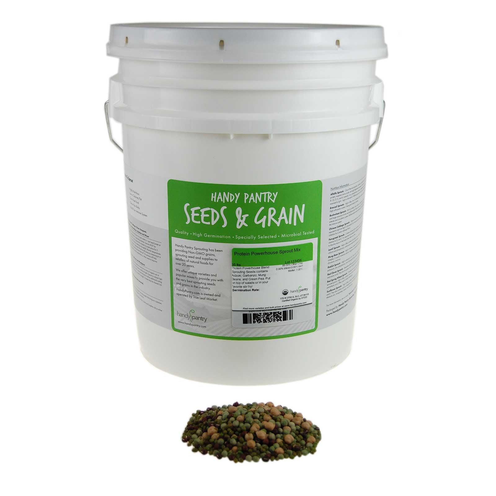 Protein Powerhouse Sprouting Seed Mix: 35 Lb - Organic, Non-GMO ...