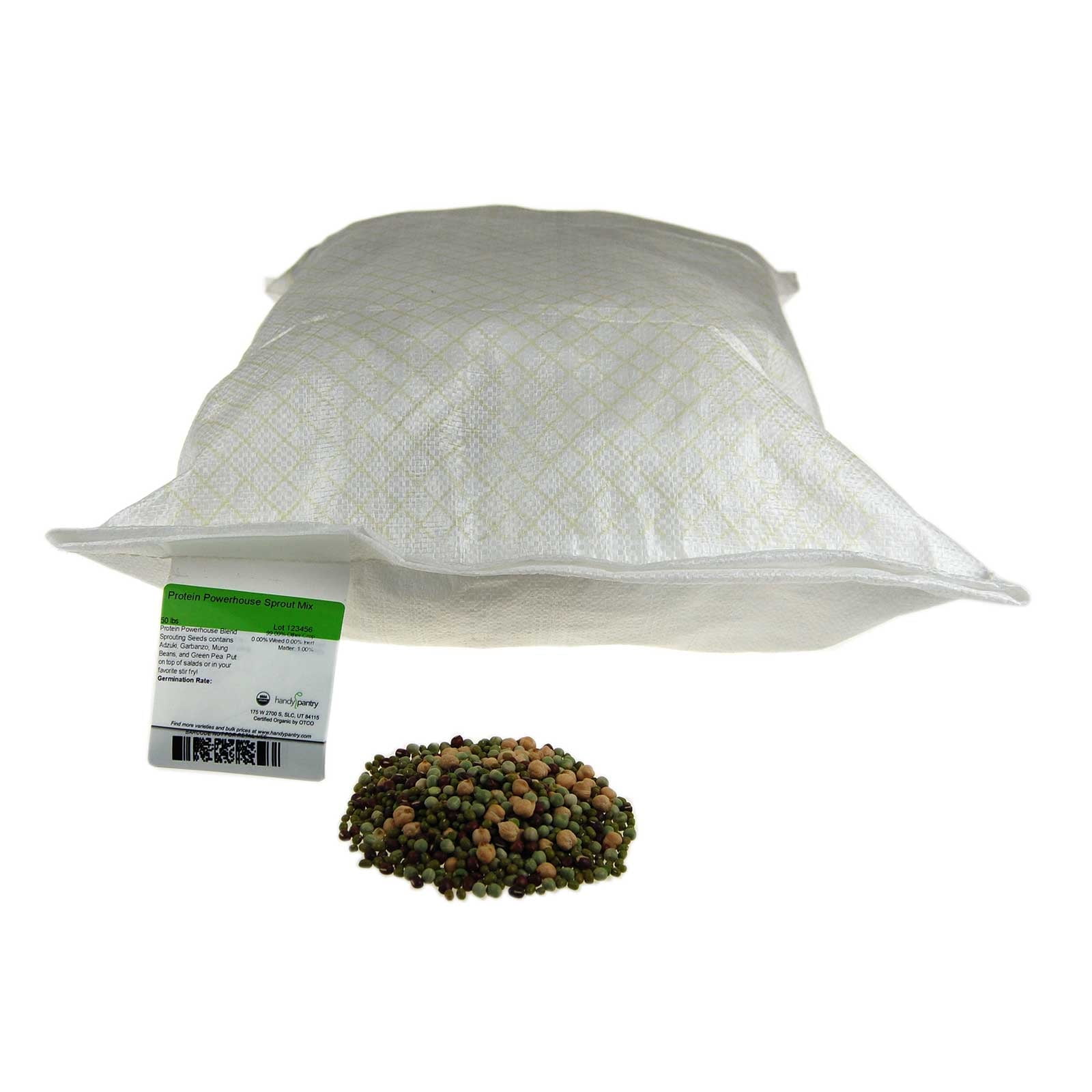 Protein Powerhouse Sprouting Seed Mix: 50 Lbs Bulk - Organic, Non-GMO ...