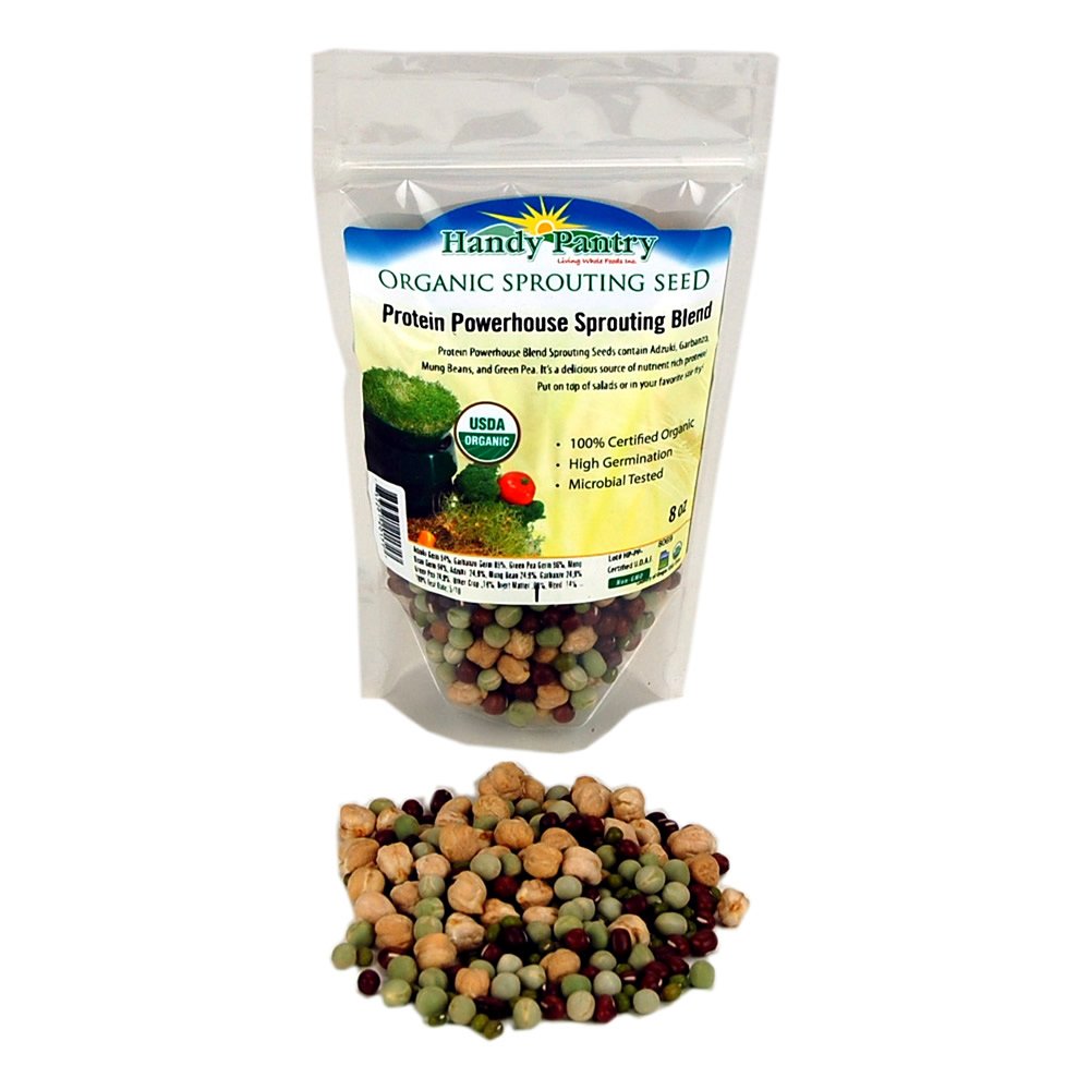 Protein Powerhouse Sprouting Seed Mix: 8 MTN1 Oz - Organic, Non-GMO ...