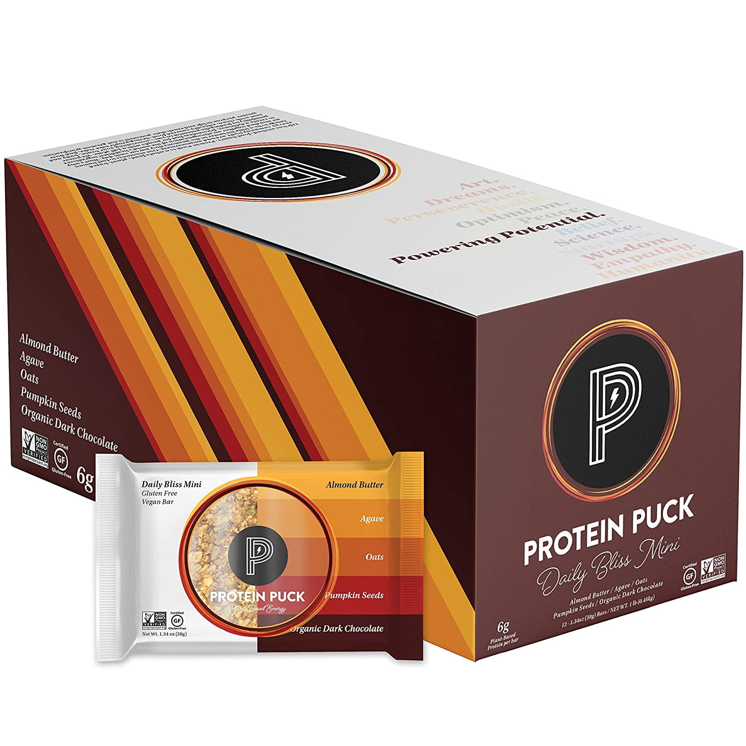 Protein Puck Daily Bliss Mini -- 12 Bars - Walmart.com
