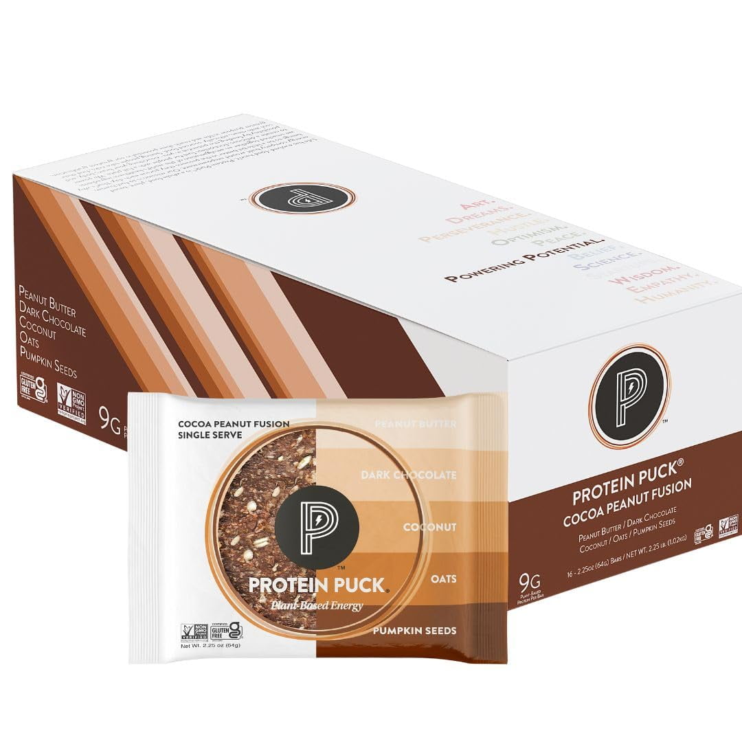 Protein Puck Plant Based AIF9 Bars | Snacks with Vegan Protein | 16 ...