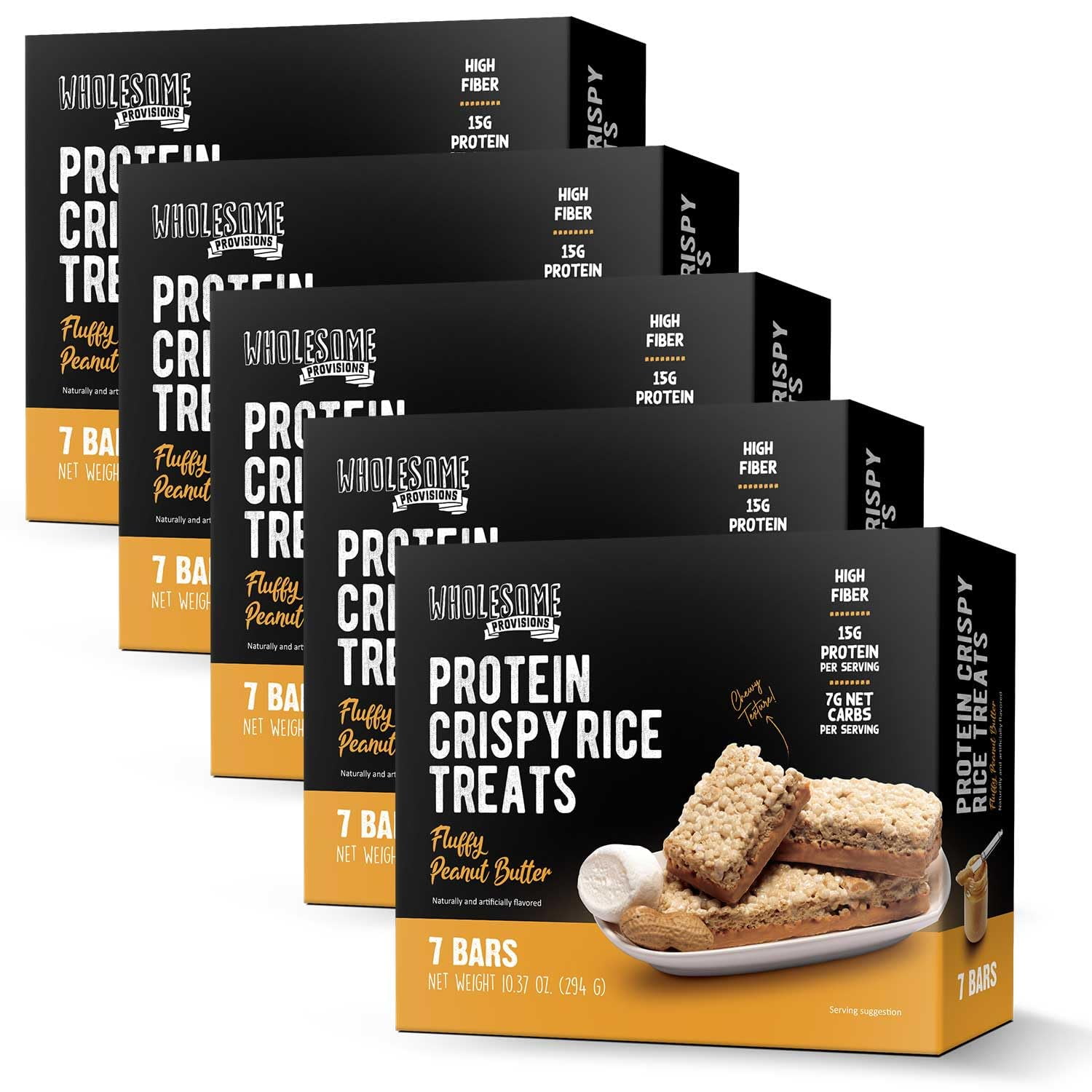Protein Rice Crispy Treat, 15g Protein, 3g-7g Net Carbs, Low Carb ...