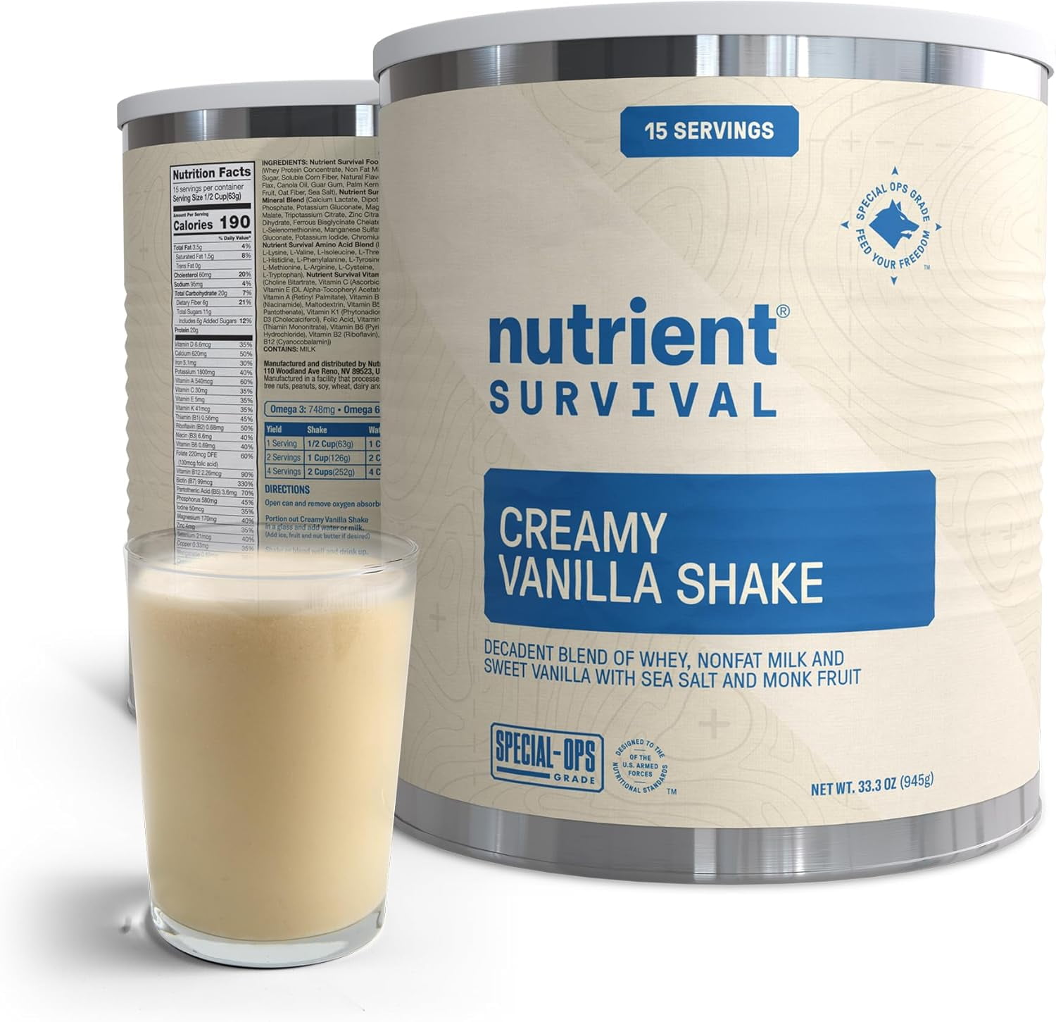 Protein Shake, Creamy Vanilla, Whey Protein Powder, Freeze Dried ...