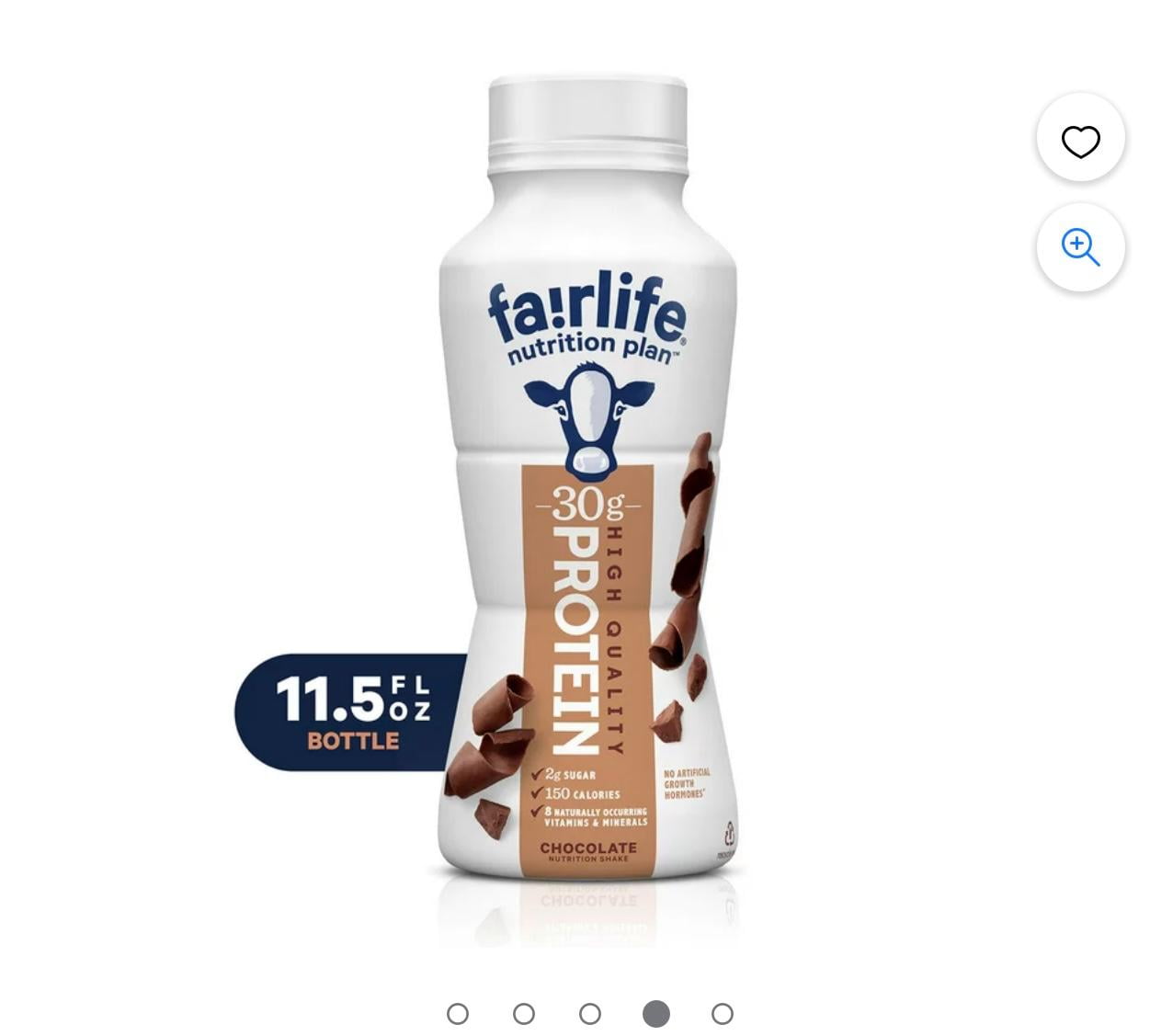 Protein Shake Drink 30g. Pack of 6. 11.5 FL oz. Fairlife. Chocolate ...
