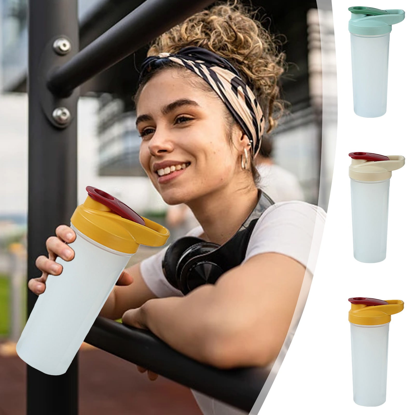 Protein Shaker Cup, 800ML Fitness Water Bottle, Stainless Steel Body ...