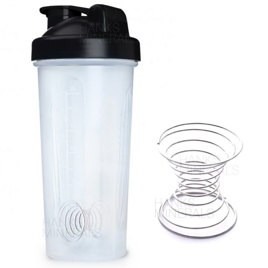 Protein Shaker Mixer Blender Cup Bottle 28 oz Wire Whisk Gym Powder ...