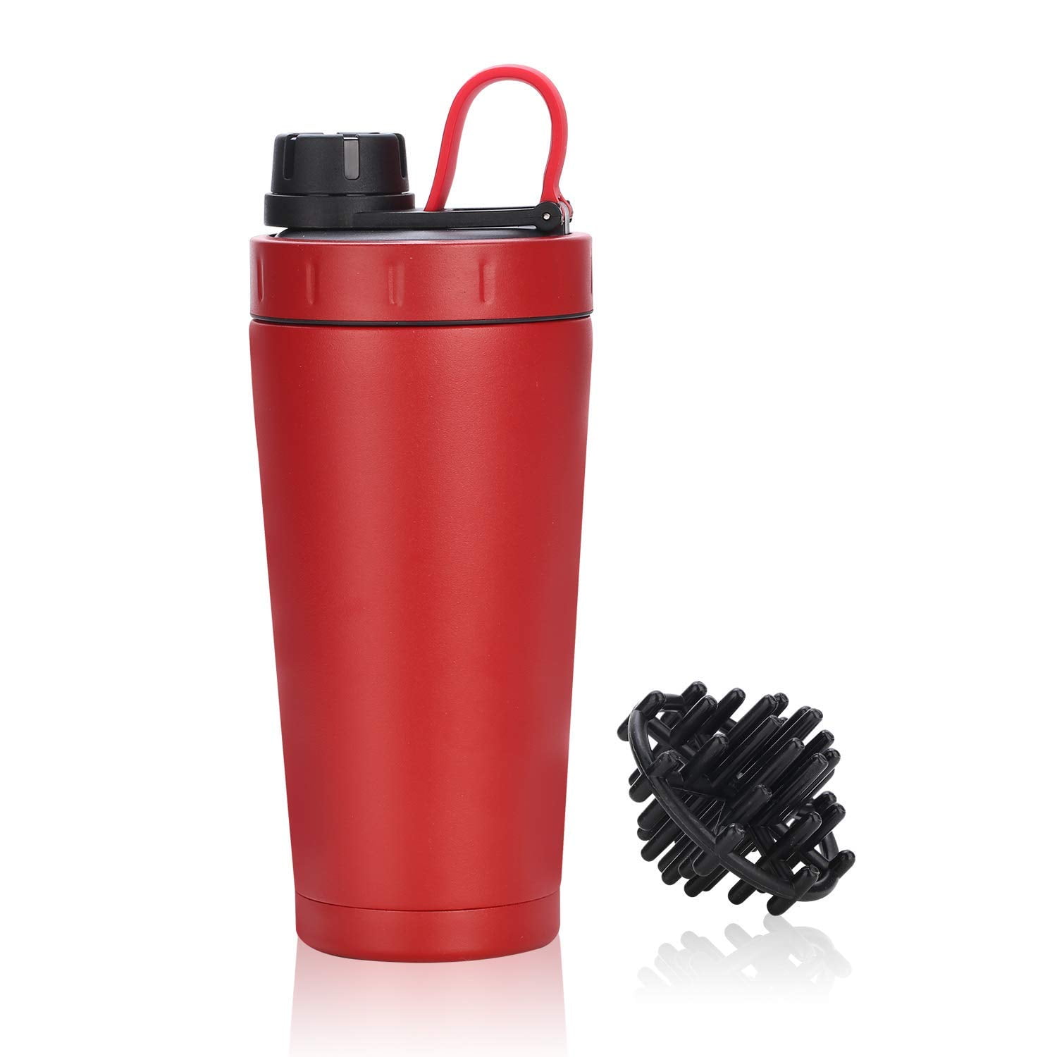 Protein Shaker Thermos Cup Stainless Steel Water Bottle Outdoor Gym ...