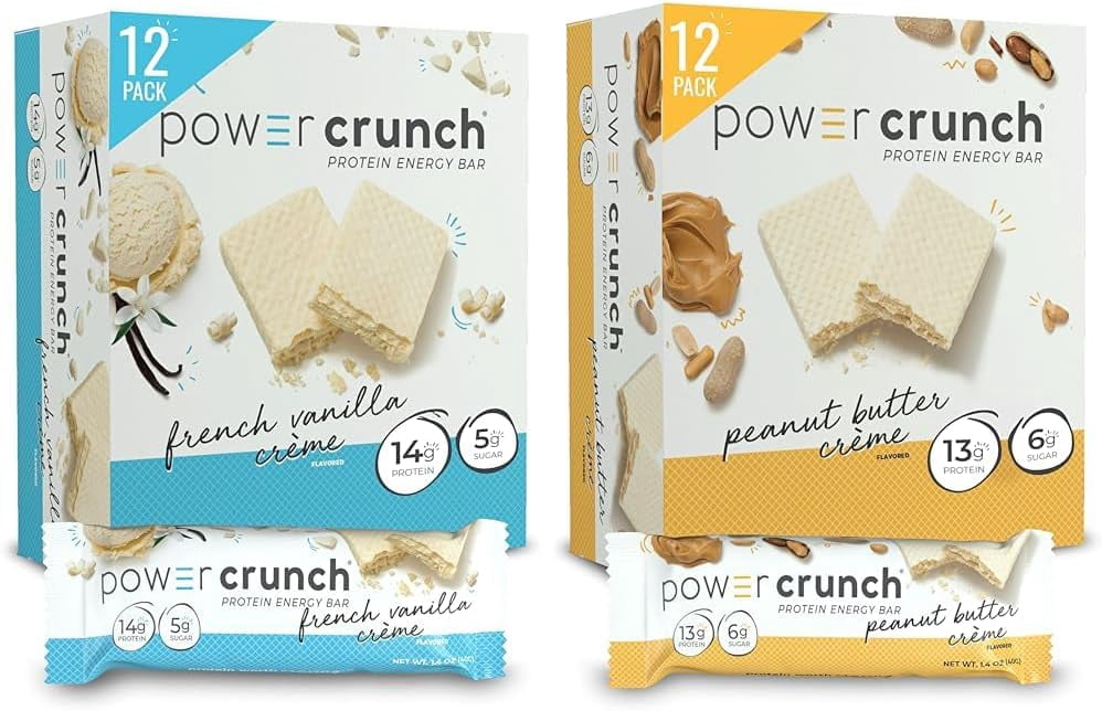 Protein Wafer Bars, High Protein Snacks, French Vanilla Creme (12 Count ...