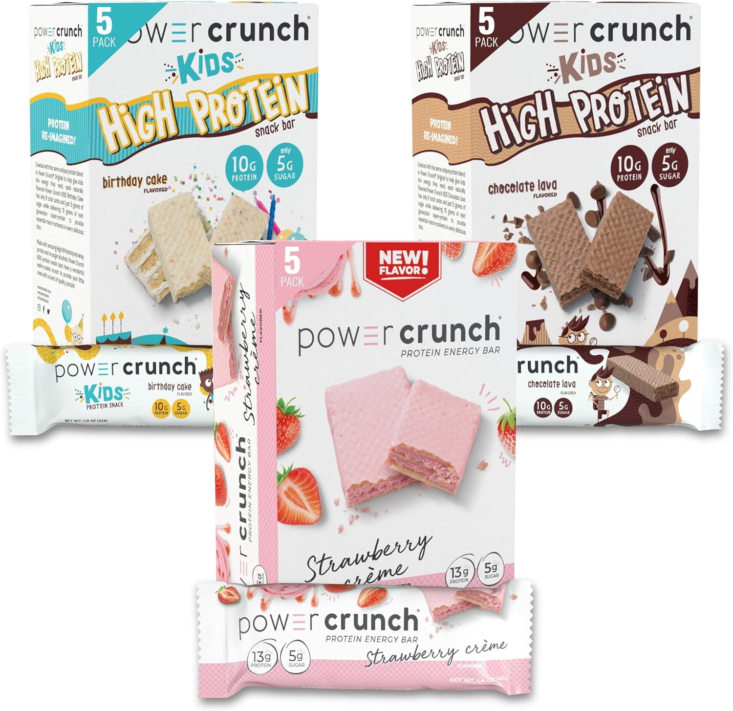 Protein Wafer Bars and KIDS Protein Bars, Variety Pack, 15 Count. High ...