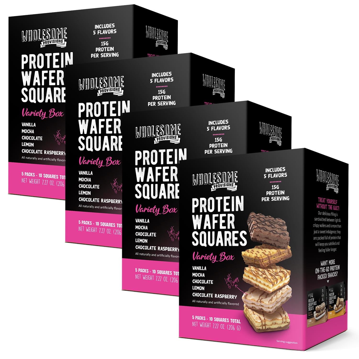 Protein Wafer Squares, Value Variety Pack, ITL1 15g Protein, Low in ...