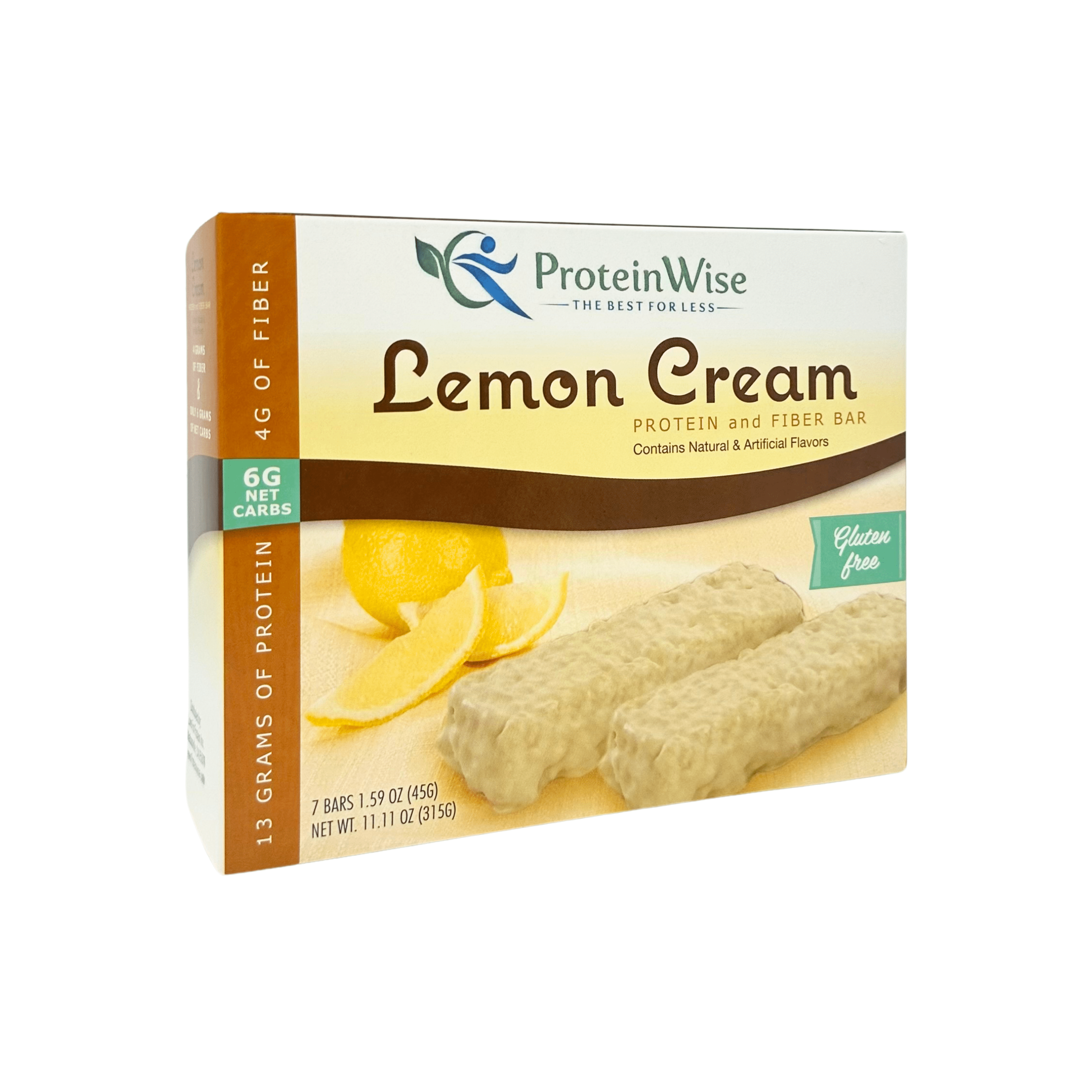 ProteinWise - Divine Lemon Cream High Protein & Fiber Bars - 7/Box ...