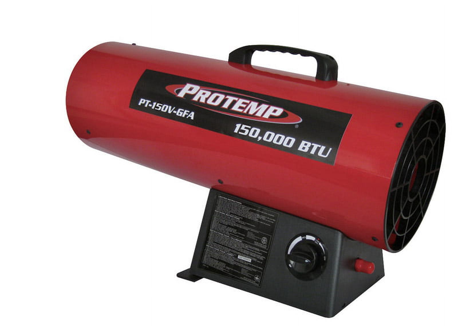 Protemp Propane Fan Portable Heater Thermostat 15,0000 BTU 3,8000 sq ...