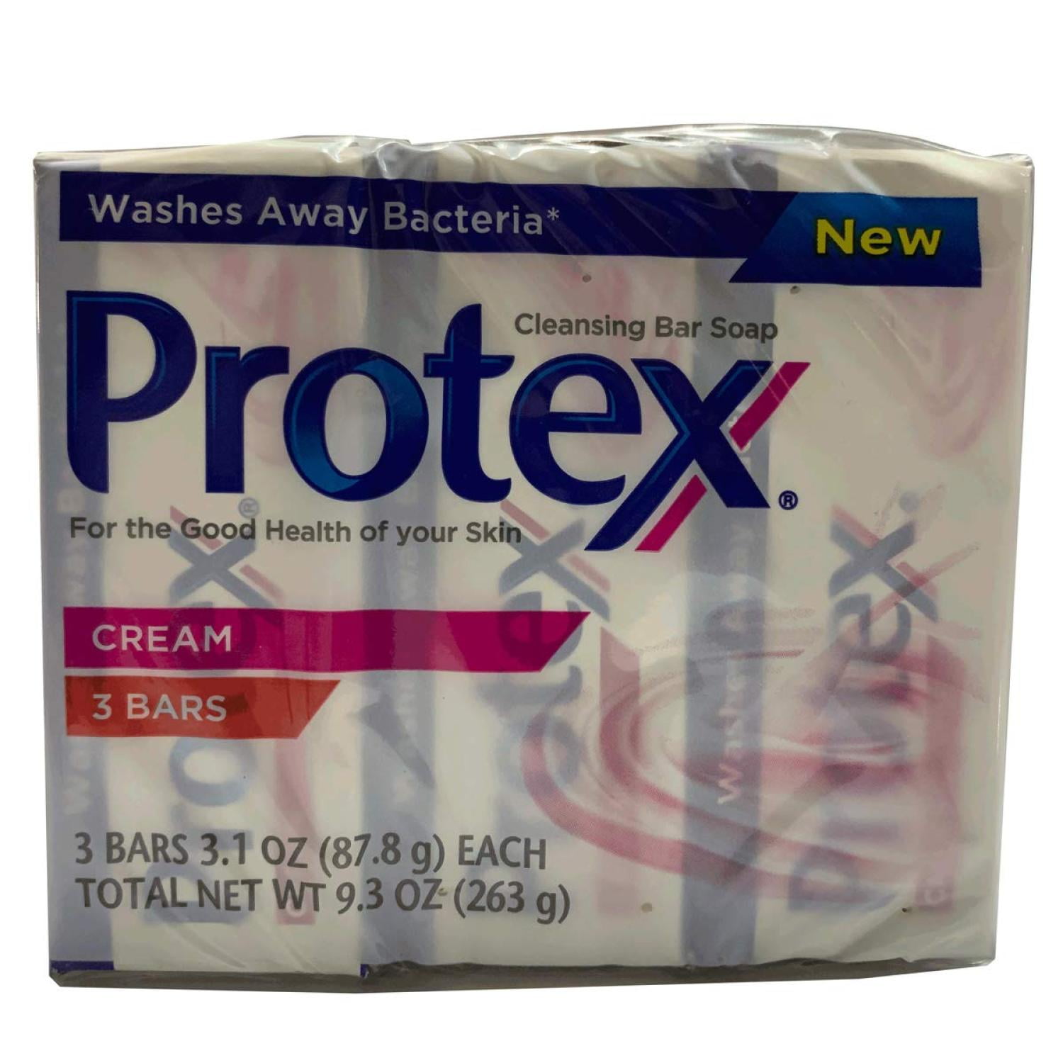 Protex Antibacterial Soap Jabon Contra Bacterias Cream 3 Bars - Walmart.com