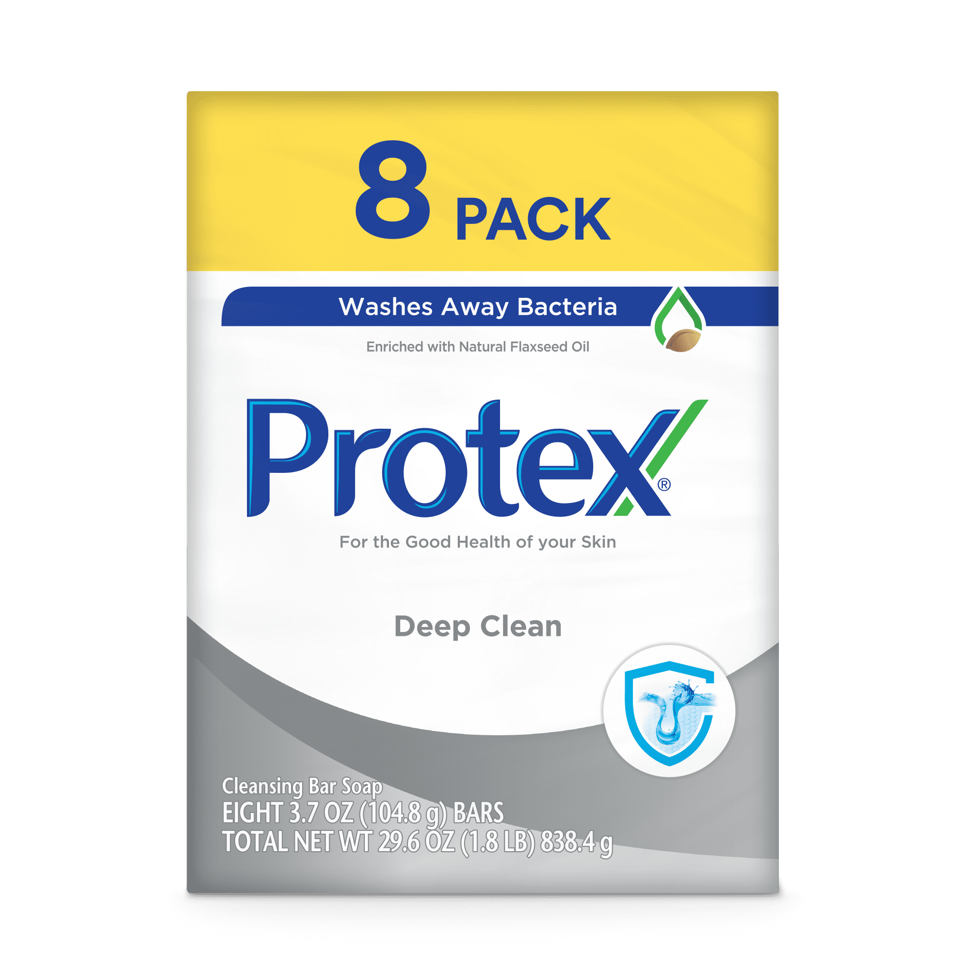 Protex Bar Soap, Deep Clean, for All Skin Types, 8 Pack 3.7 oz, Adults & Children 3+ - Walmart.com