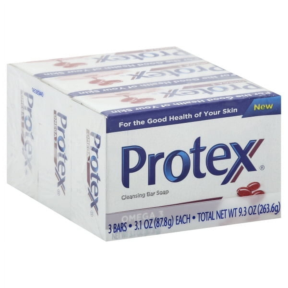 Protex Bar Soap, Omega, For All Skin Types, 4 oz, 3 Count - Walmart ...