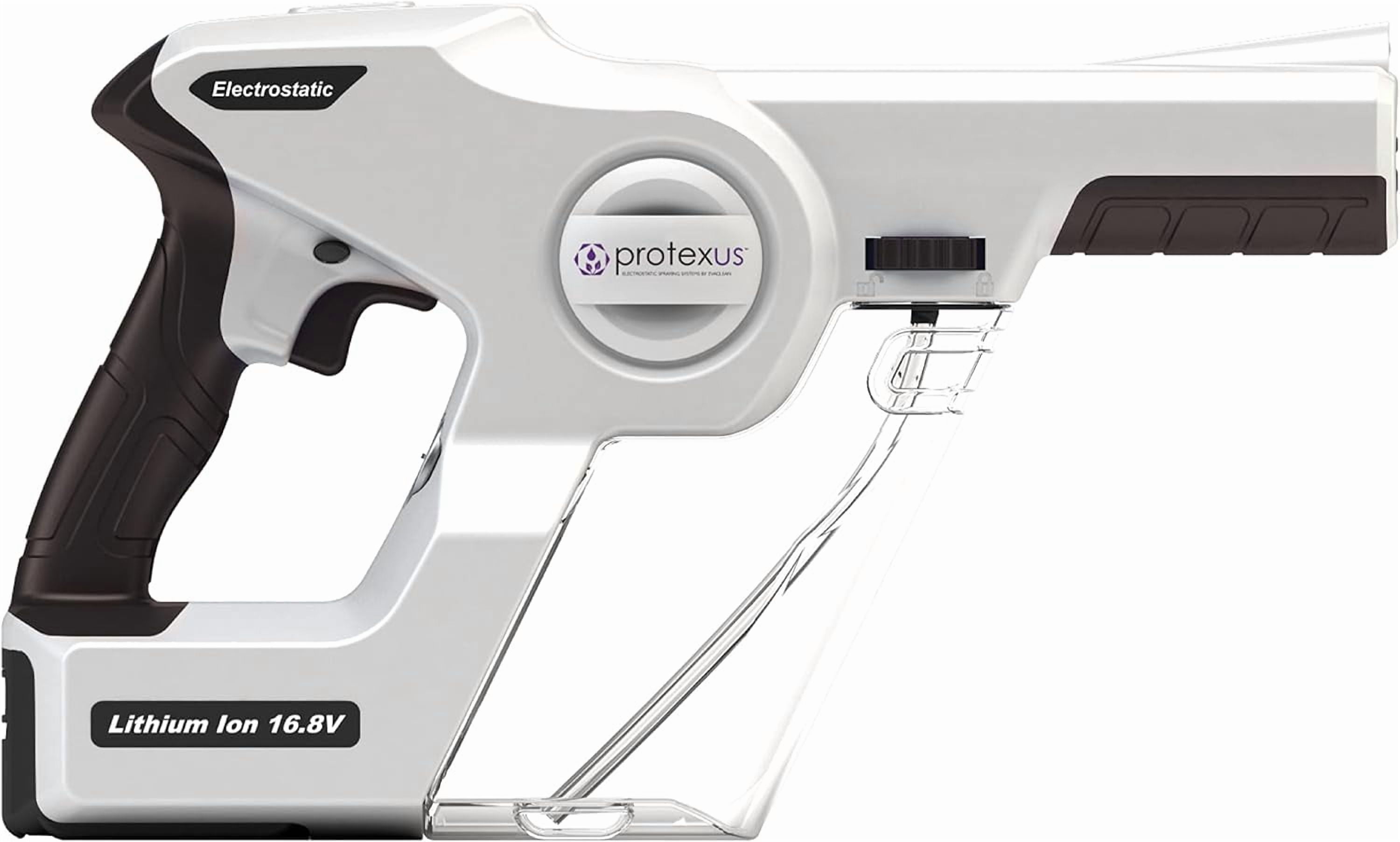 Protexus PX200 Handheld Electrostatic Sprayer - 360 Cordless Coverage, 34oz Removable Tank, 4 ...