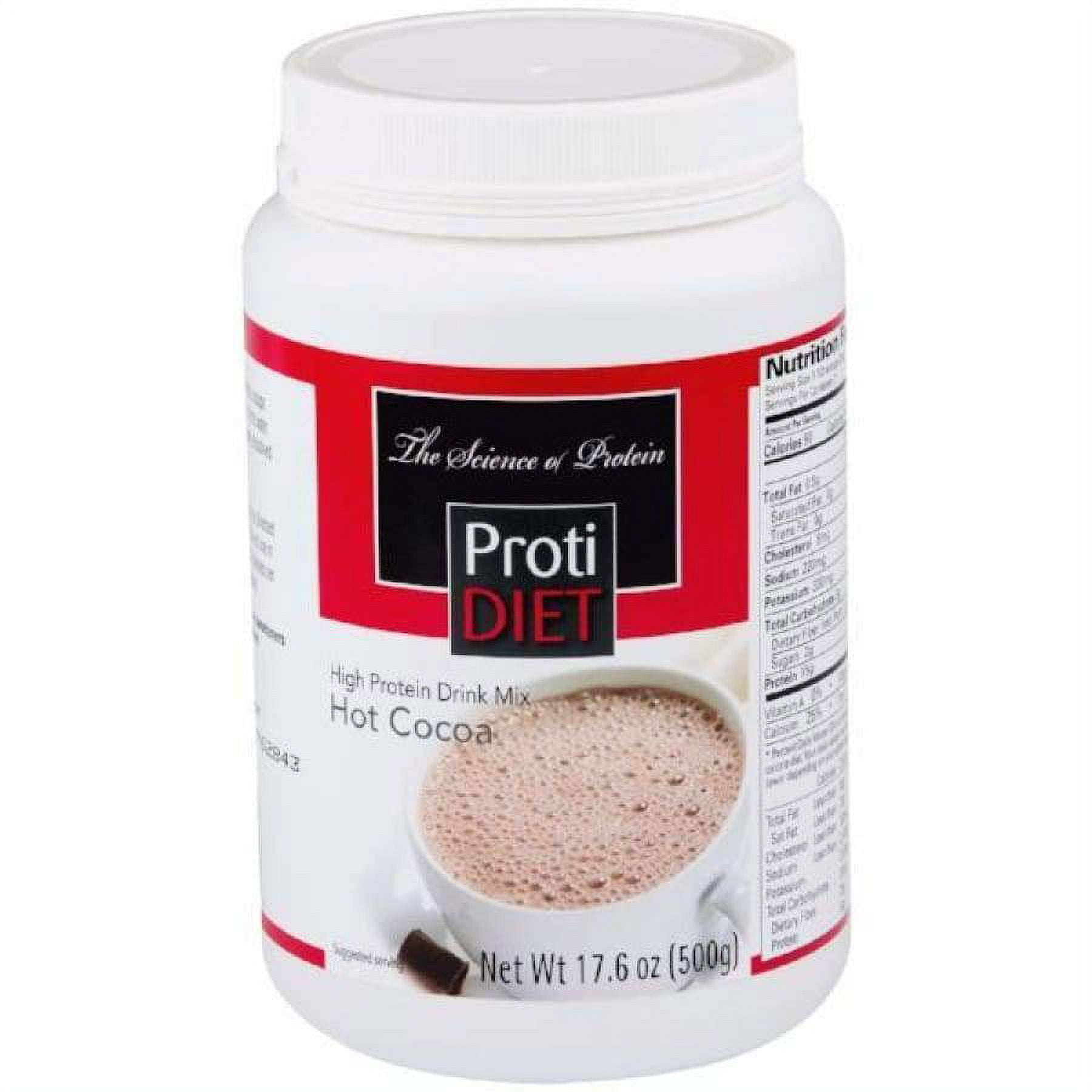 Proti Diet Rich Chocolate Milk Powder - 15g Protein Hot Cocoa Drink Mix ...