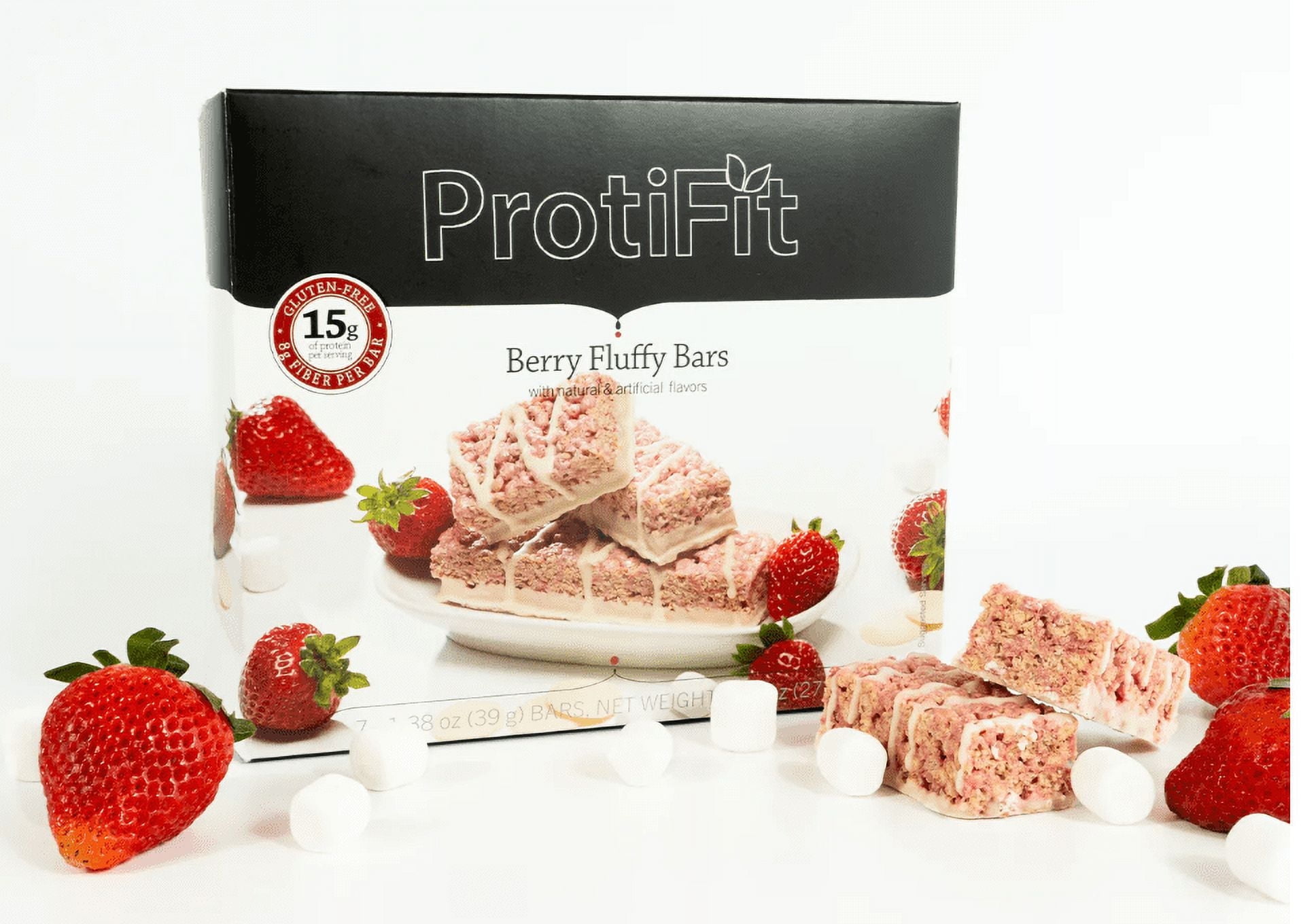 Proti Fit High Protein Gluten-Free Berry Fluffy Nutrition Bar, 7 Pack ...