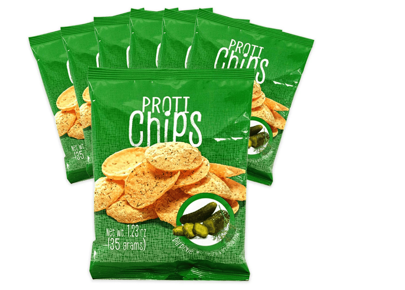 Proti Fit Protein Chips, High Protein, High Fiber, Dill Pickle, 7 Bags ...