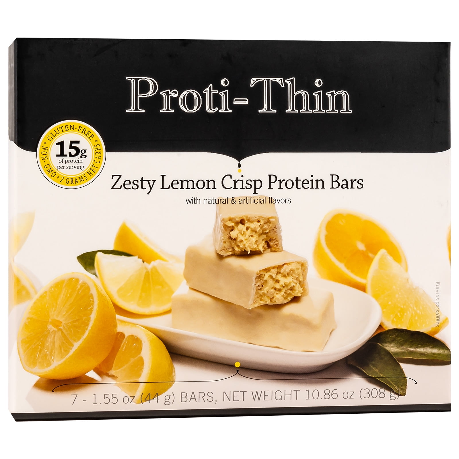Proti-Thin - Zesty Lemon Crisp Protein Bar - 15g Protein - Low-Carb ...