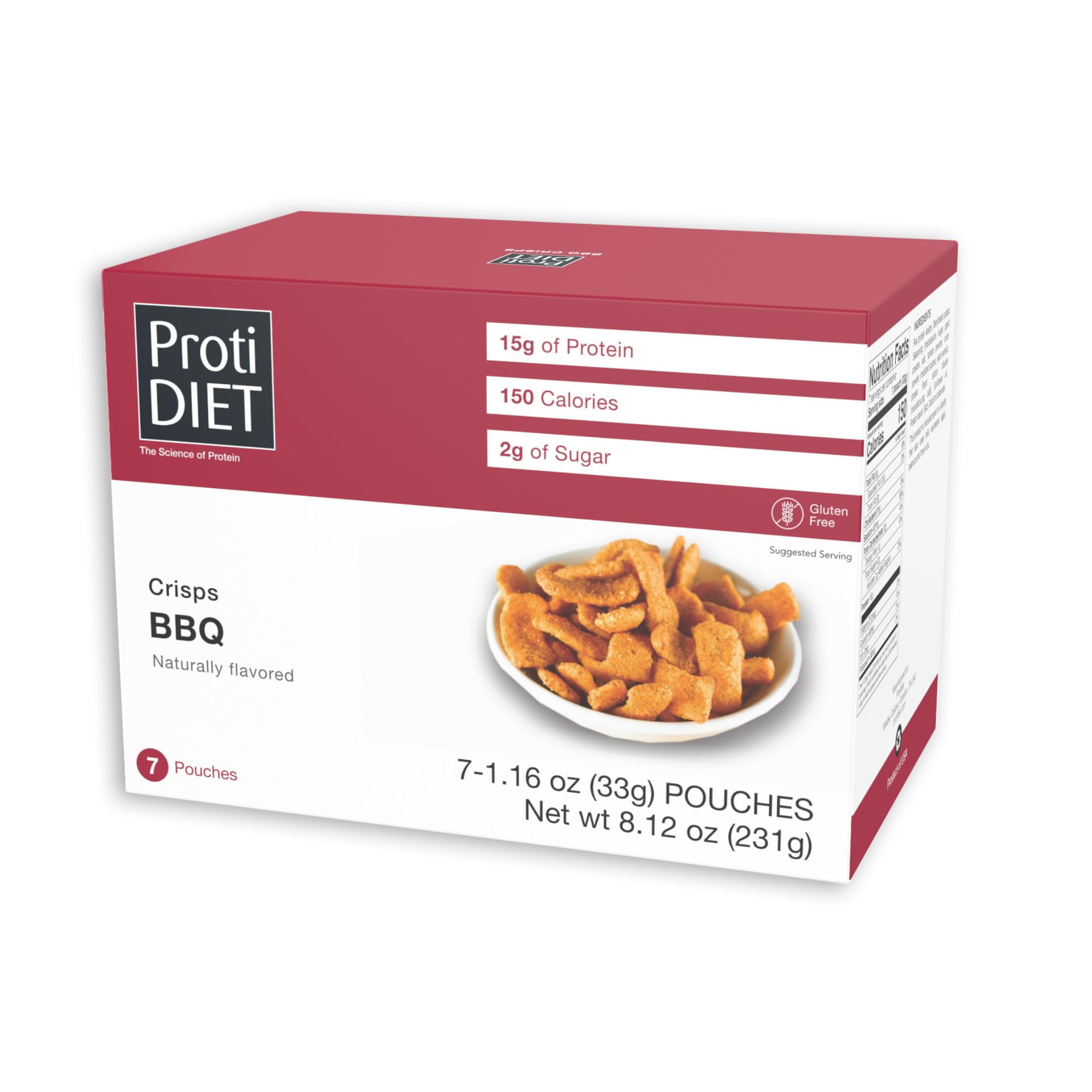 ProtiDIET BBQ High Protein YPF5 Crisps - Gluten Free, Low Fat ...