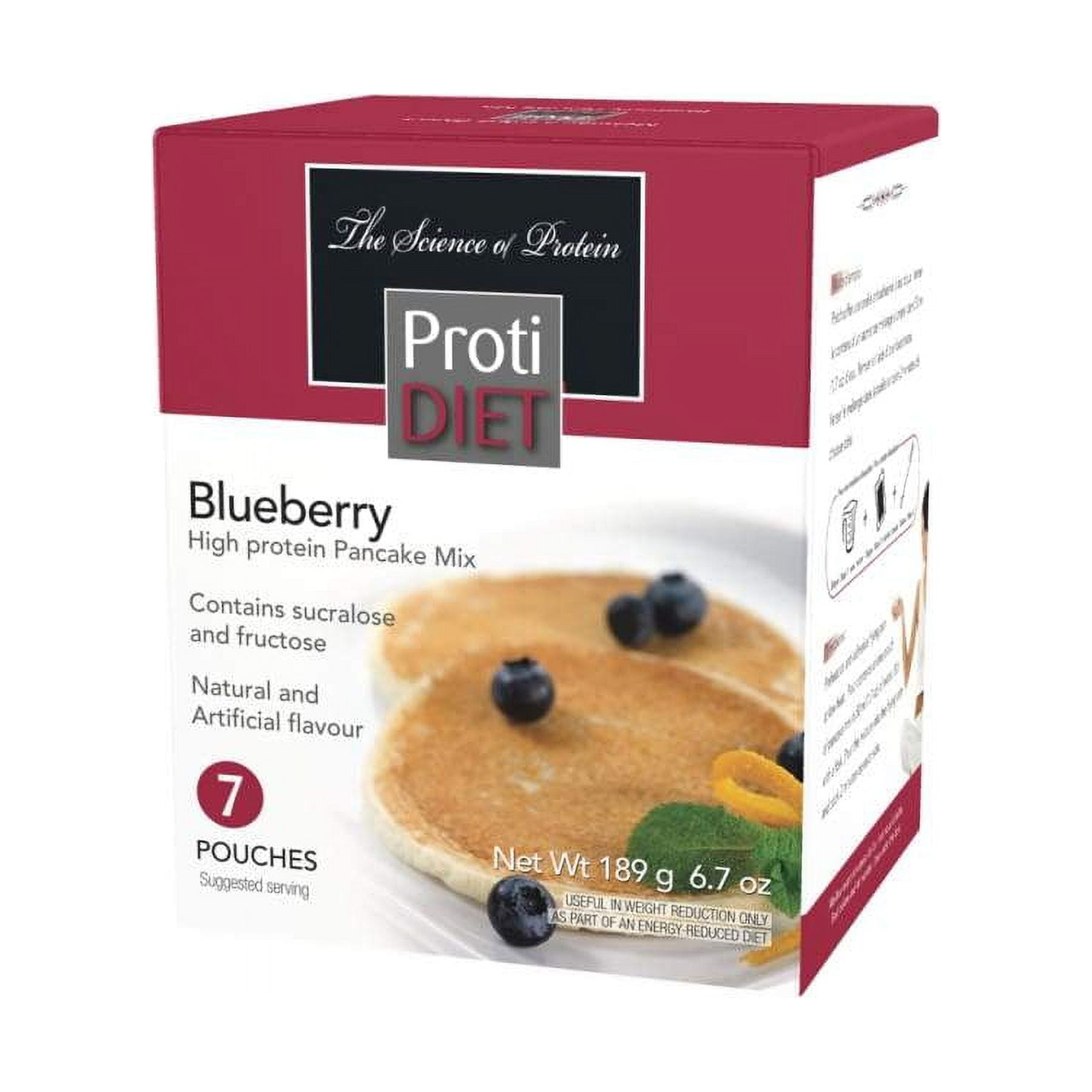 ProtiDIET Blueberry Pancake Mix (7/Box) - Walmart.com
