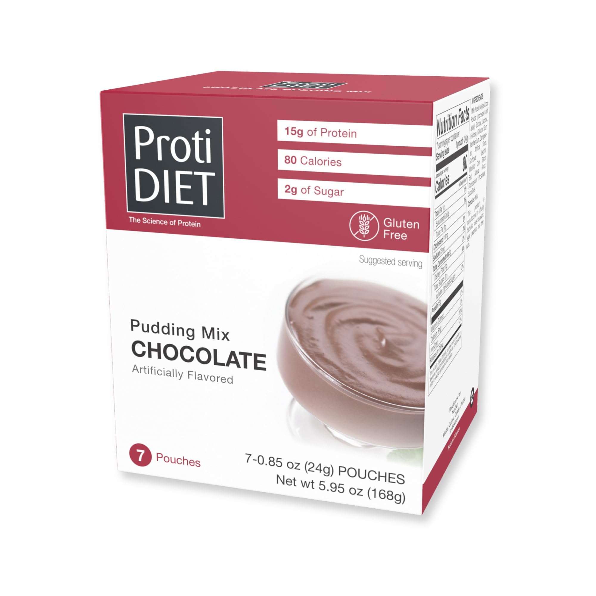 ProtiDIET Chocolate Instant Pudding SBF3 Mix - Gluten free, Keto ...