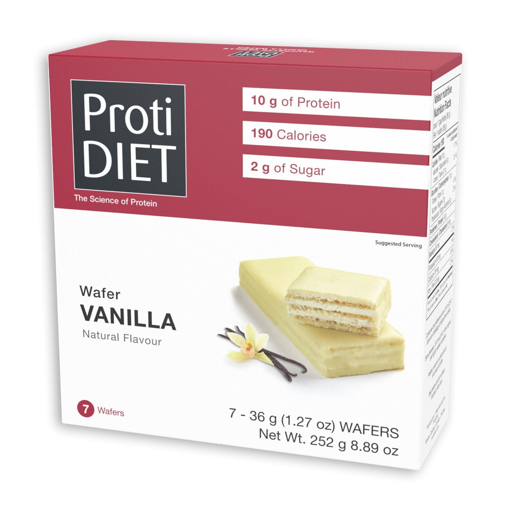 ProtiDIET High Protein Vanilla Wafer Bar - Low Sugar, Low Fat - High ...