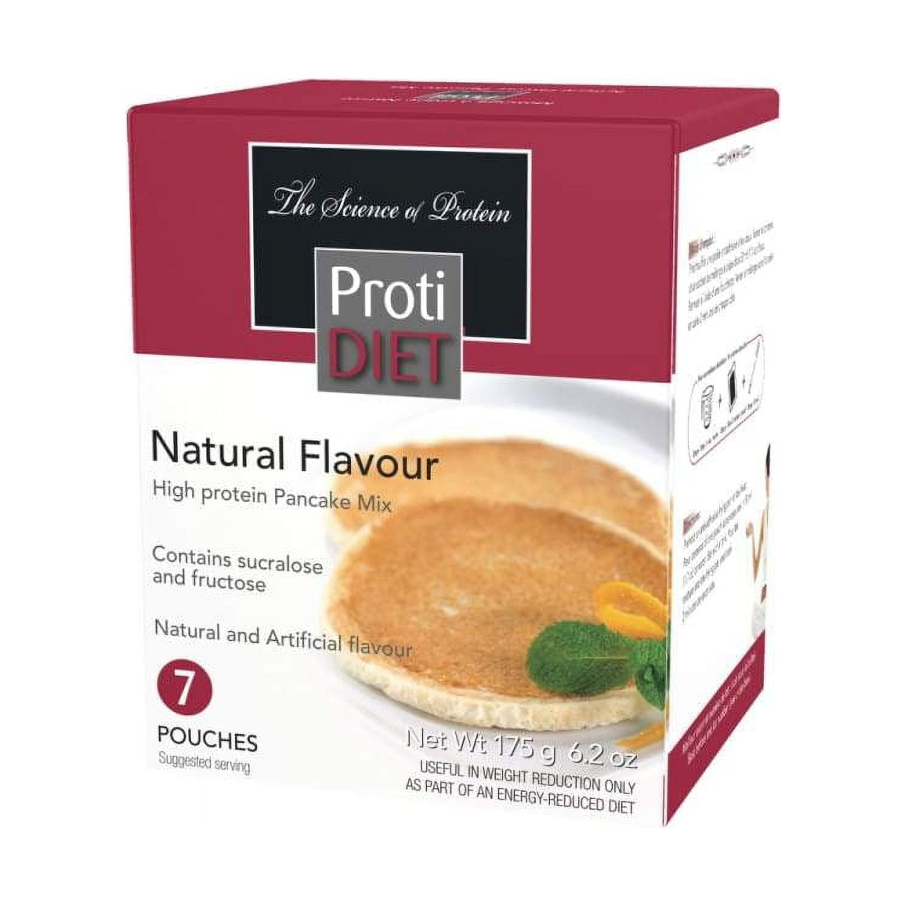 ProtiDiet, Natural Pancake Mix, 7ct, Weight Loss-Friendly Breakfast ...