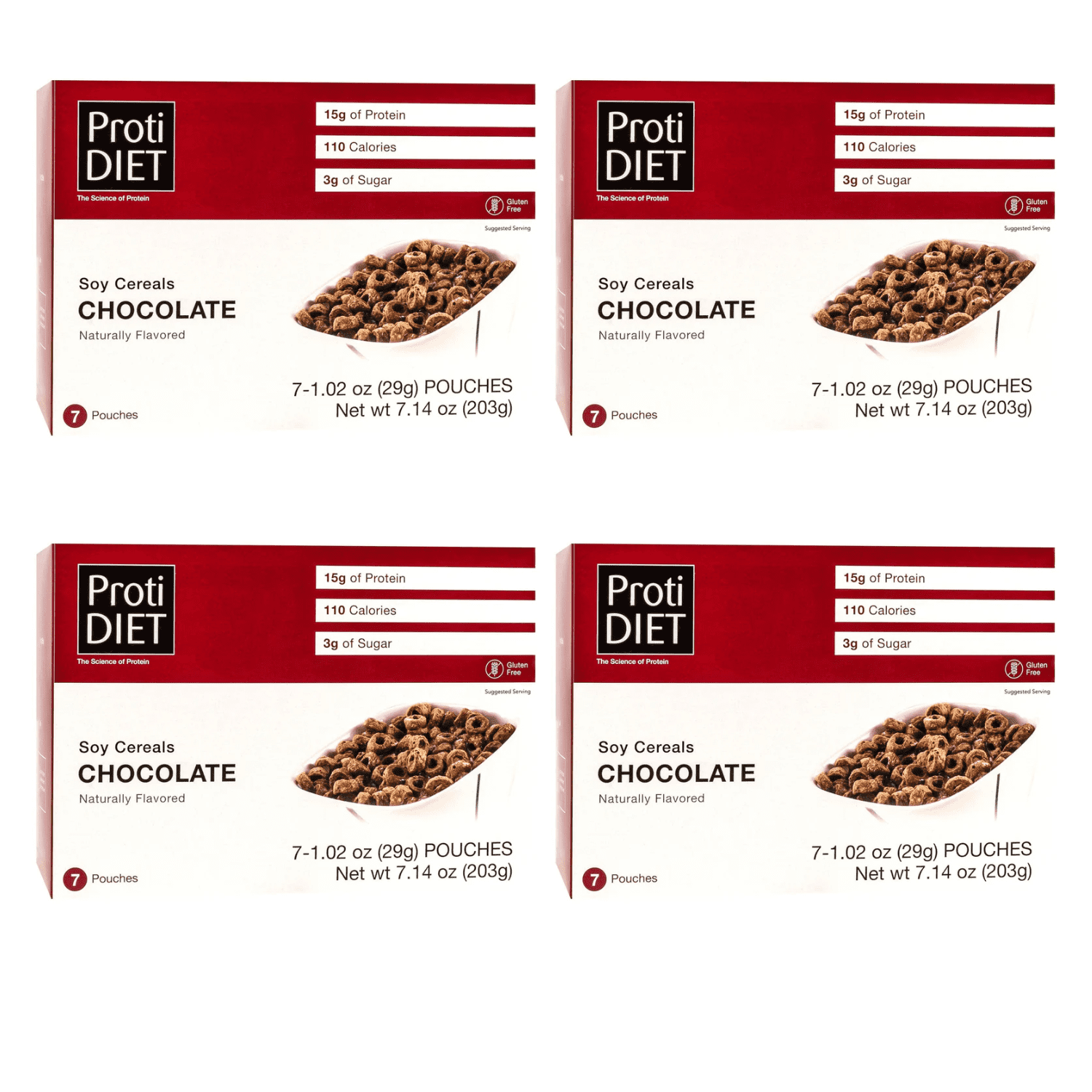 ProtiDiet Chocolate Soy Cereal - High Protein, High Fiber, Low Calorie ...
