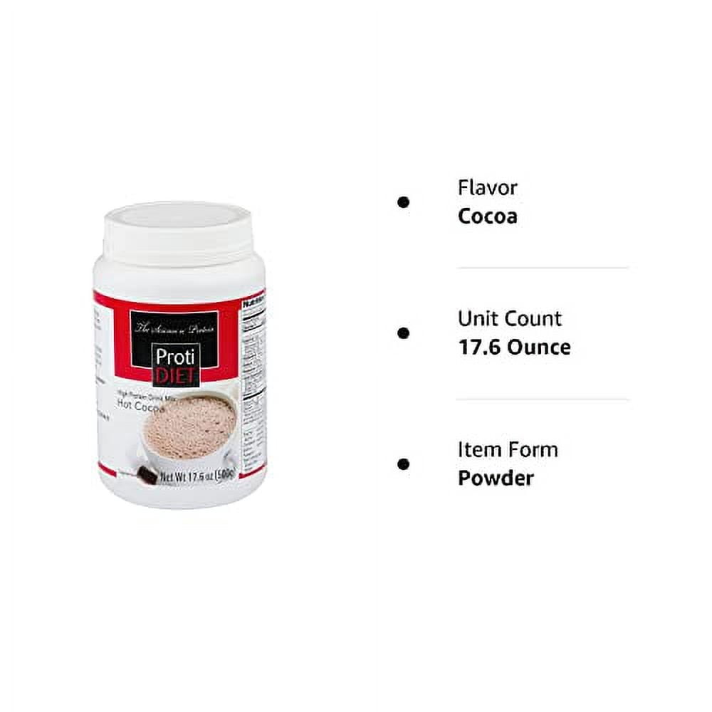 Protidiet High Protein Hot Cocoa Drink Mix 17.6 oz Canister - Walmart.com