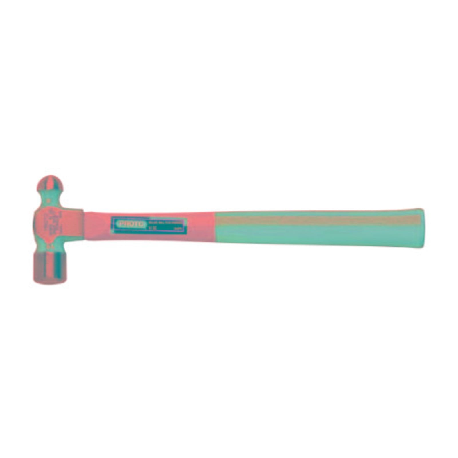 Proto Ball Pein Wood Handle Hammer, Drop Forged Steel 16oz Head, EA ...