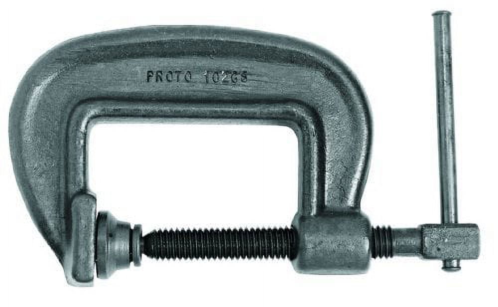 Proto Heavy Service Standard Screw C-Clamp, T-Handle, 1 3/8" Dep, EA ...