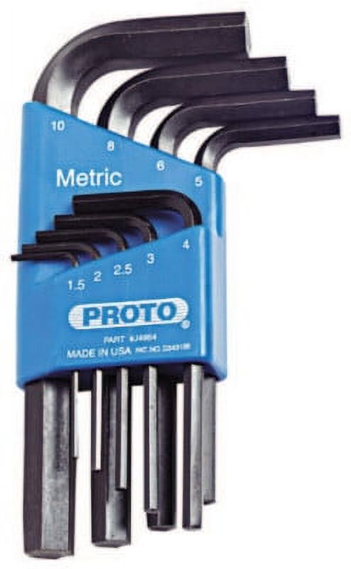 Proto Metric Hex Key Sets, 9/Holder, Hex Tip, Metric, 1 ST (577-4984 ...