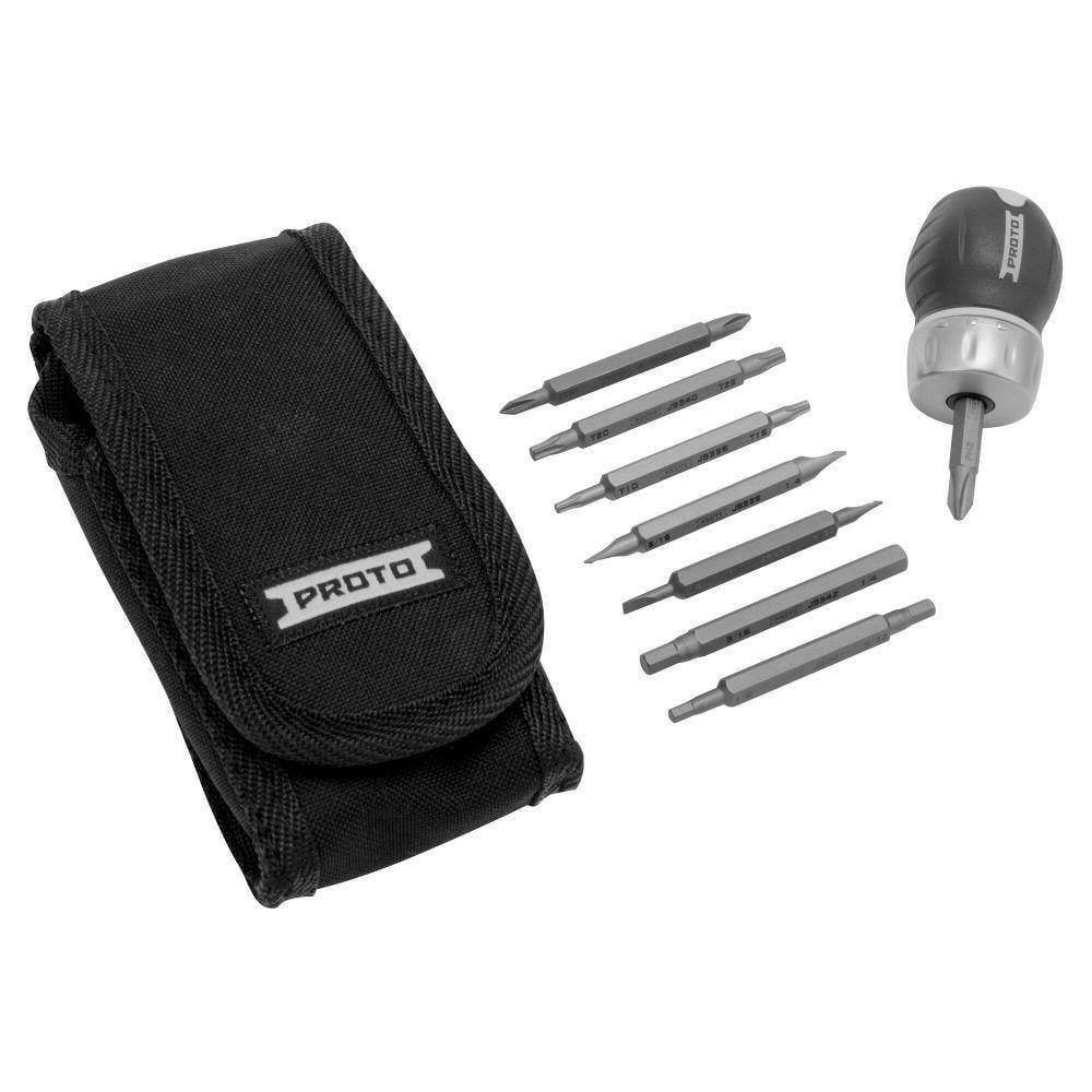 Proto RATCHETING Stubby 45-Tooth Low-Arc Ratchet Screwdriver Set (J9325 ...