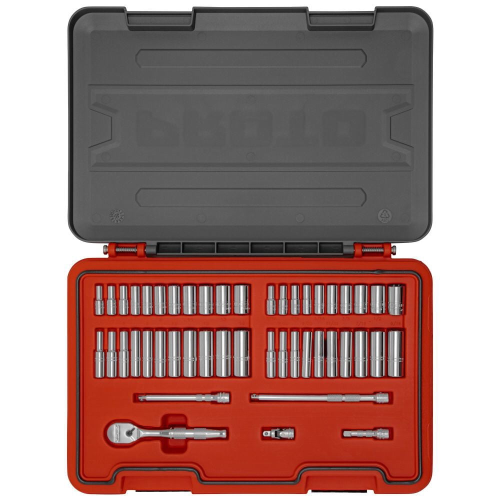 Proto Socket Set 1/4 Dr 47Pc Sae And Mm 12Pt Aero - Walmart.com