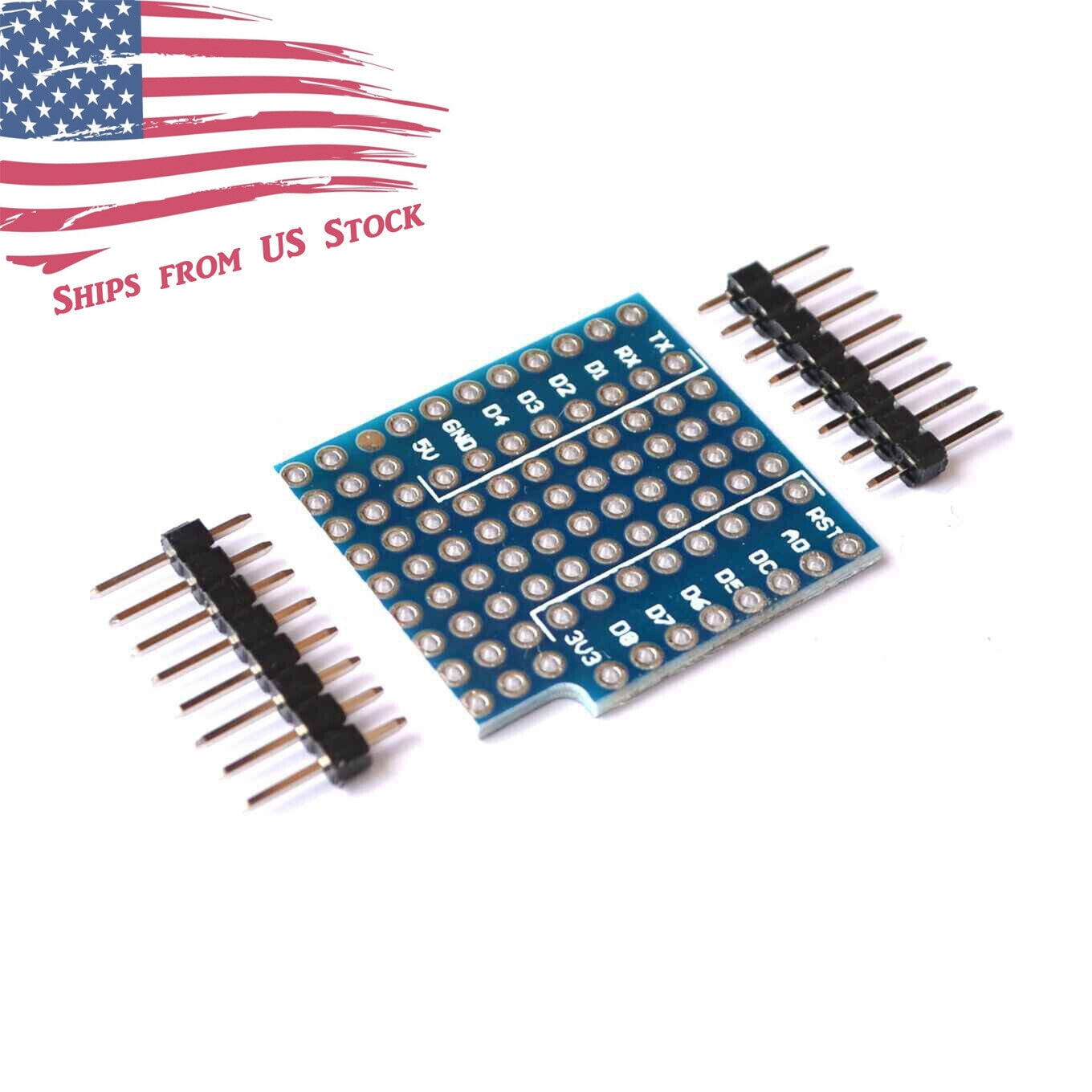 ProtoBoard Double Sided Perf Board Prototyping Shield for Wemos D1 Mini ...