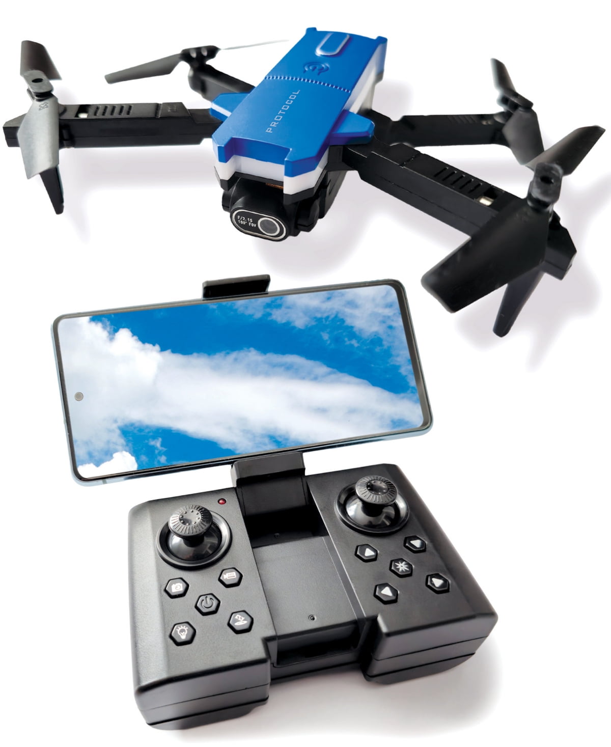 Protocol Aeroflux Folding Drone with Live Streaming Camera – Black ...