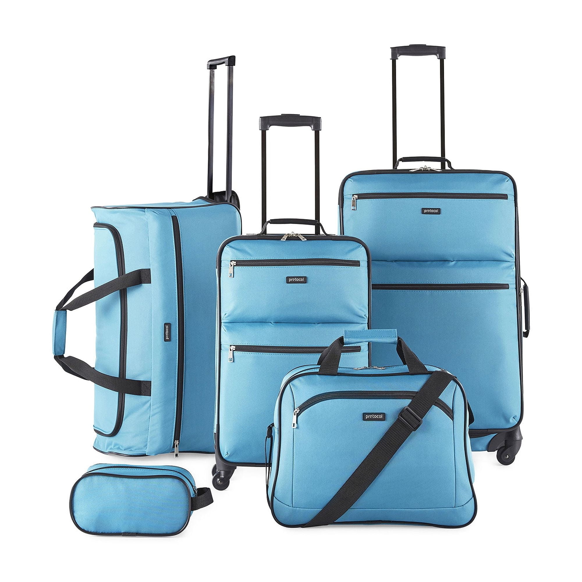 Protocol Bowden Softside 5-Pc. Luggage Set, Capri Breeze One Size ...