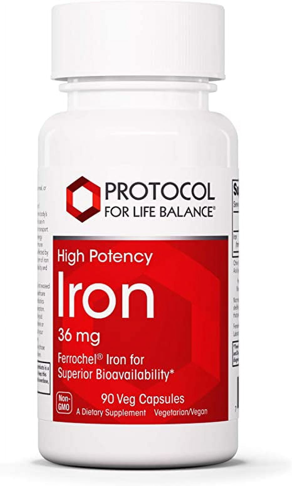 Protocol For Life Balance - Iron 36 mg (High Potency) - Ferrochel Iron ...