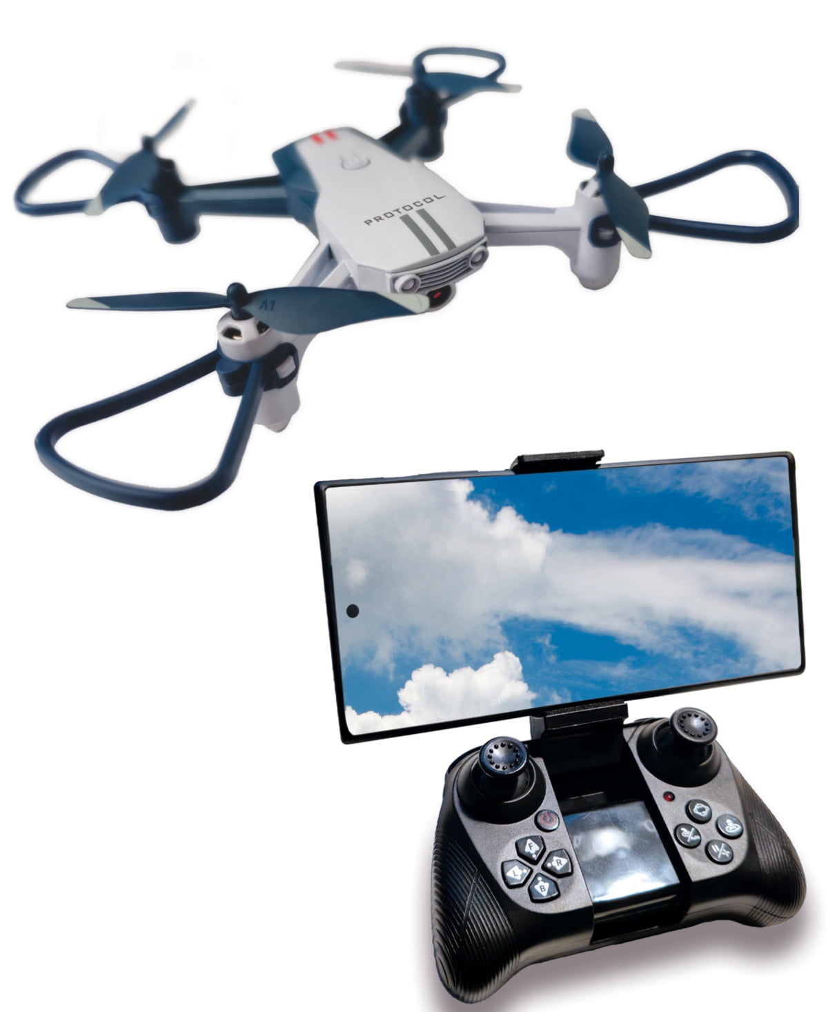 Protocol Forte Drone with Live Streaming Camera – White - Walmart ...