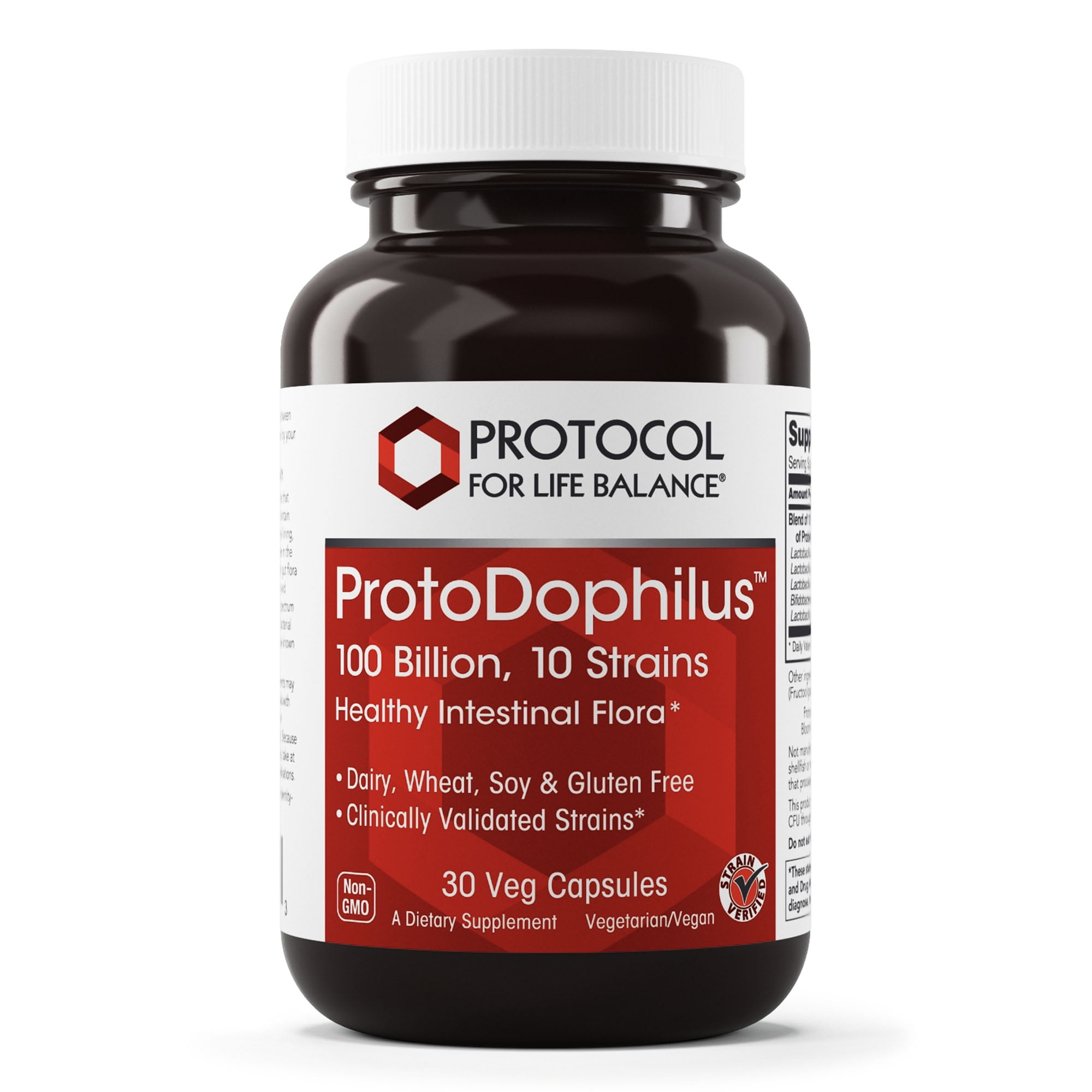 Protocol For Life Balance - ProtoDophilus, 100B, 10 Strains - Digestion & Immune Support - 30 ...