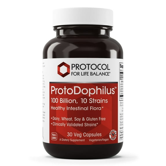 Protocol For Life Balance - ProtoDophilus, 100B, 10 Strains - Digestion & Immune Support - 30 ...