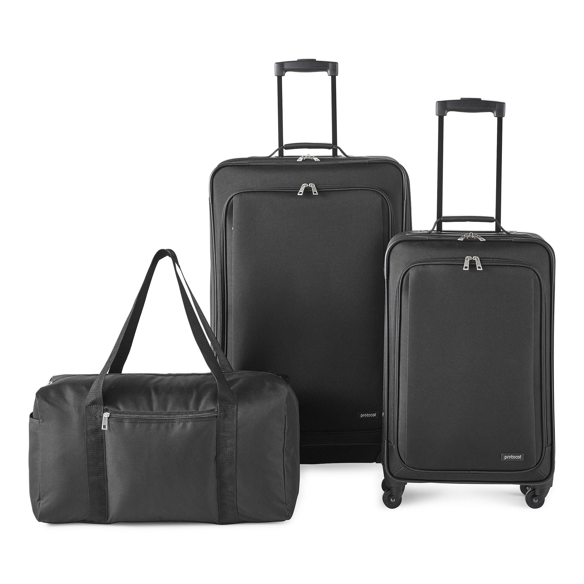 Protocol Teton Softside 3-Pc. Luggage Set - BLACK ONE SIZE - Walmart.com