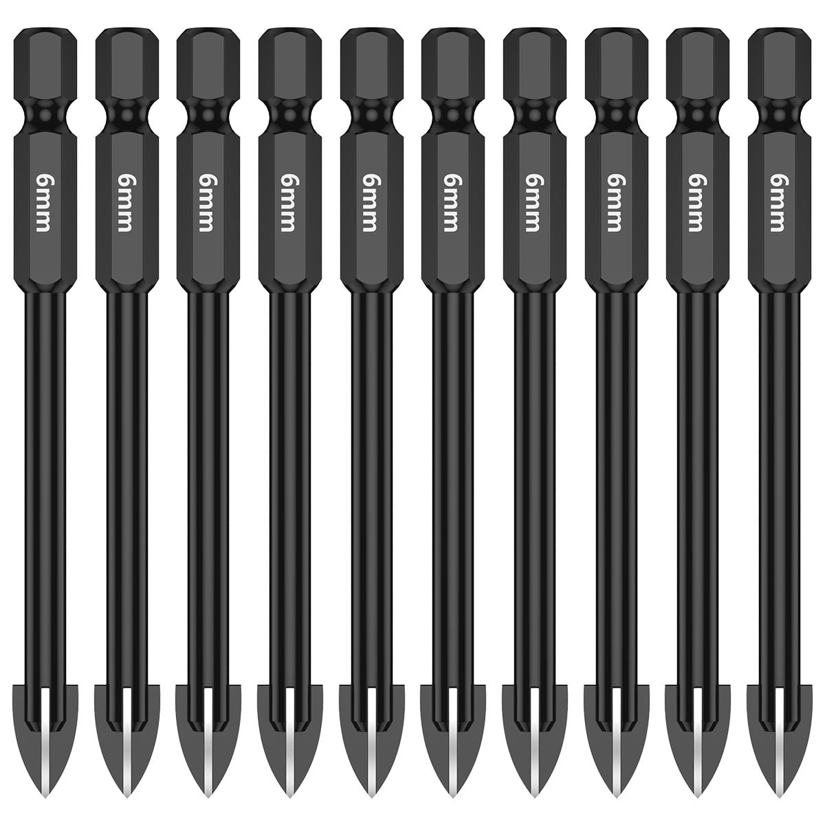 Protoiya 10Pcs Tile Porcelain Drill Bit 6mm Alloy Drill Bits Durable ...