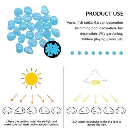 Pure Garden 50-LG5074 Garden Stones - Glow in the Dark Solar Pathway ...
