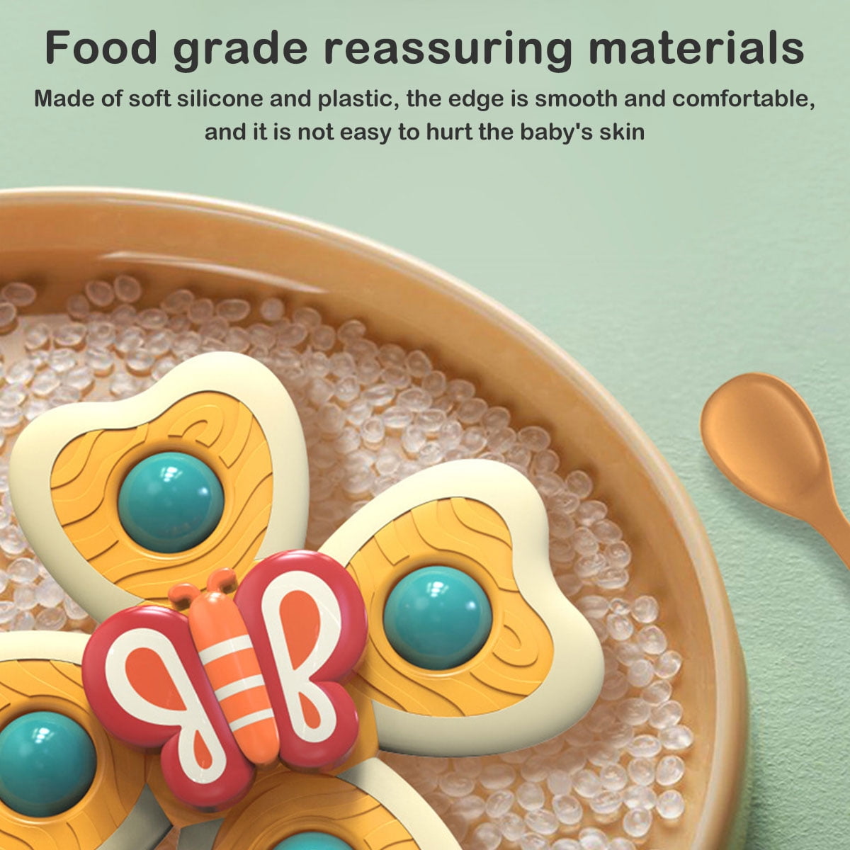 Protoiya 3Pcs Suction Cup Spinner Toys, Simple Dimple Fidget Toys with ...