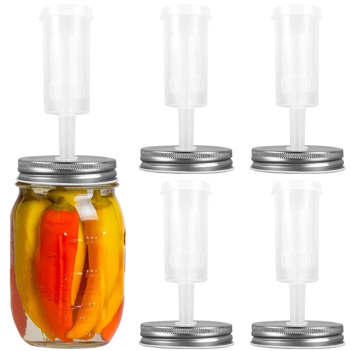 Protoiya 4Pcs Jar Fermenting Lids Kit Plastic Jar Fermenter Caps ...